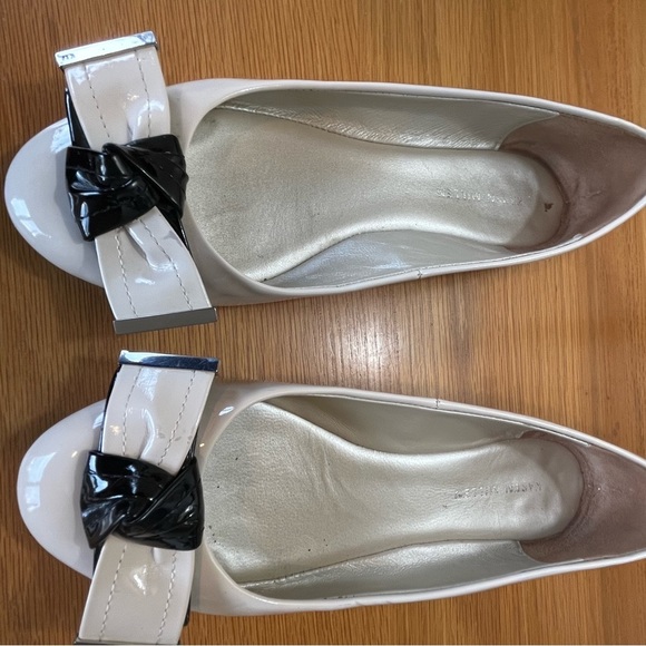 Karen Millen | Shoes | Karen Millen Ivory Black Patent Leather Bow Tie ...